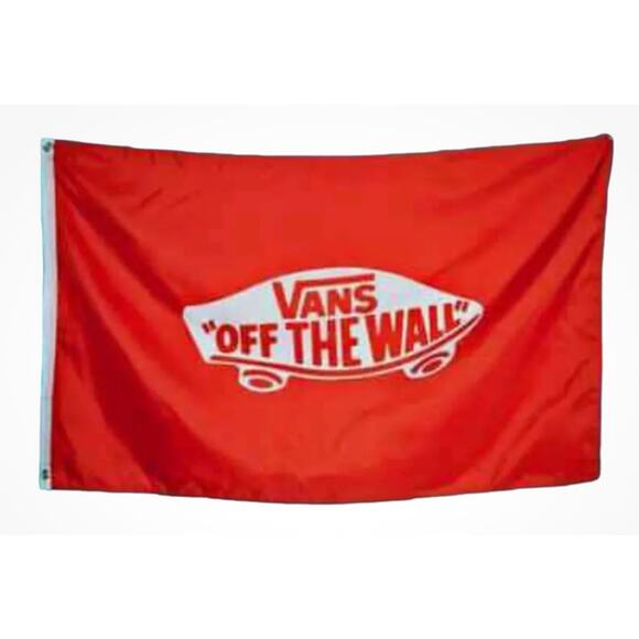Vans | Wall Decor | New Vans Off The Wall Banner Flag Red 3x48 | Poshmark